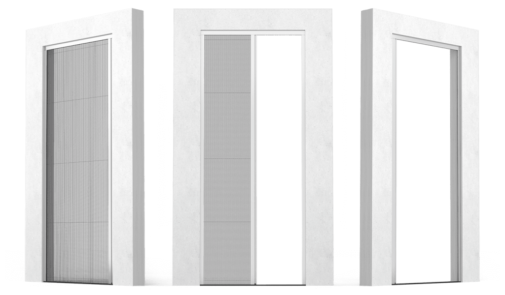 Pleated aluminum fly screen with space for attachment - Minismart