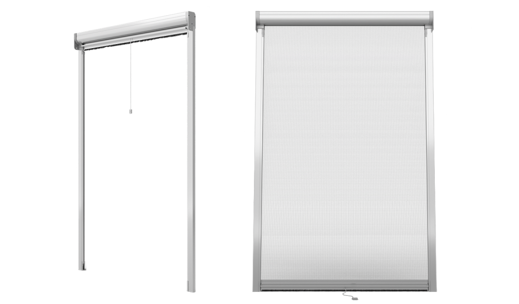 Aluminum roll-up fly screen with spring operation - Smeraldo
